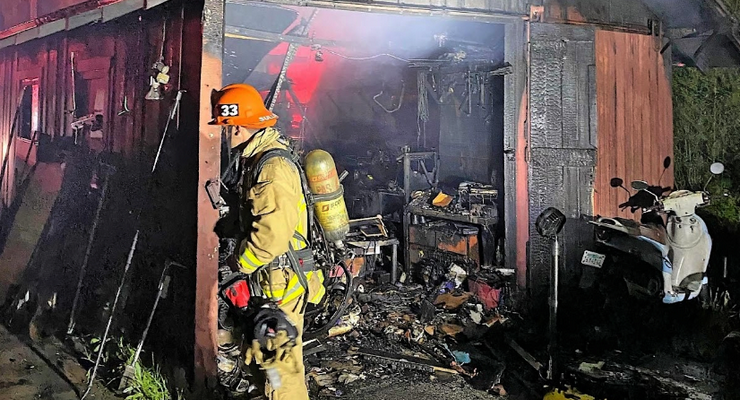 Garage Fire Contained, Knocked Down by County and City Crews – Pasadena Now