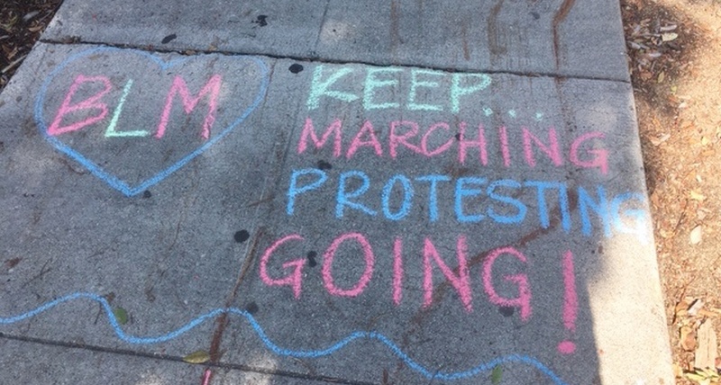 ‘Chalk Walk’ Protest Moves Through South Pasadena – Pasadena Now