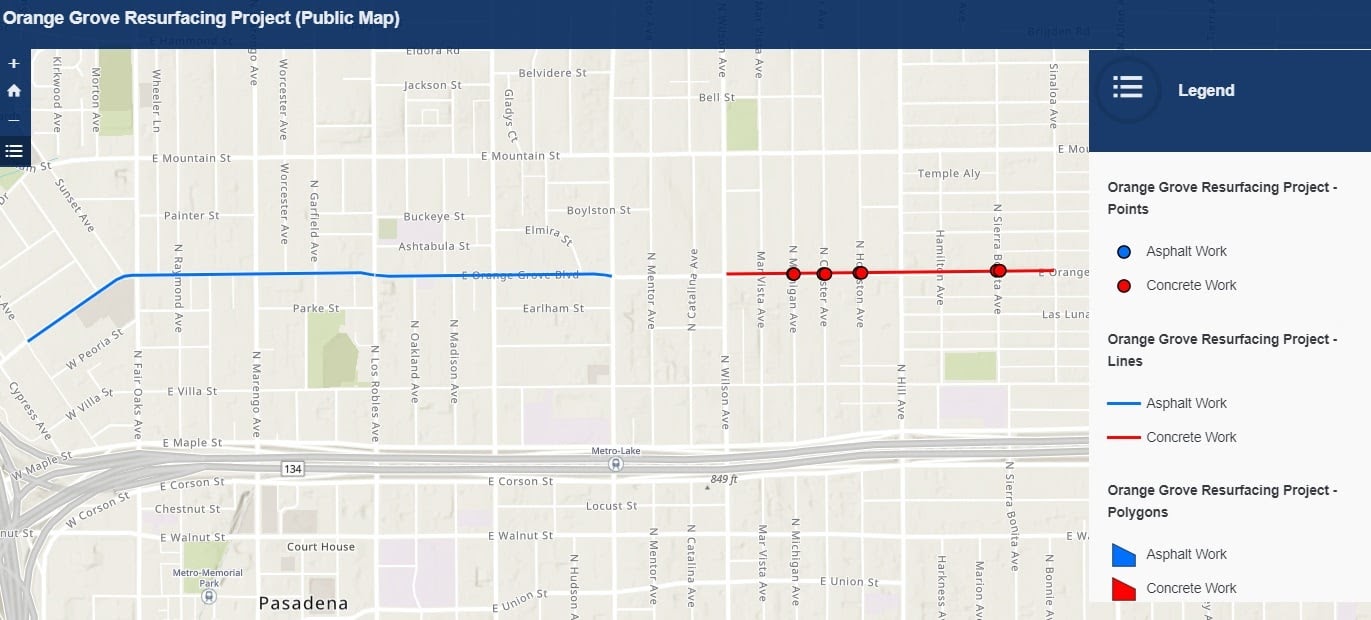 Orange Grove Blvd. Resurfacing Project Nearing Completion – Pasadena Now