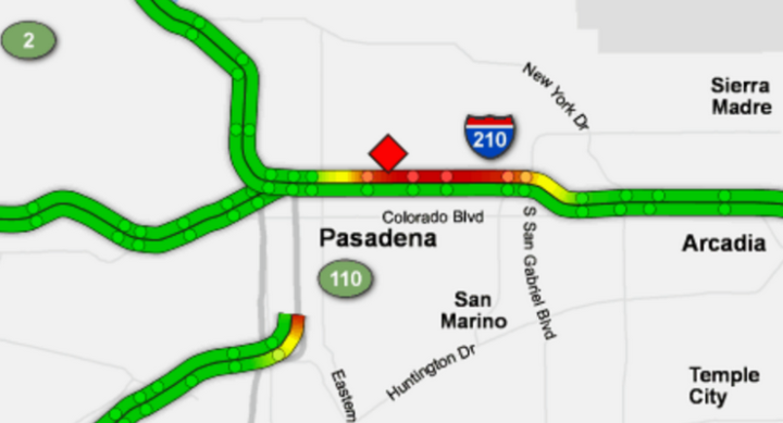 Male Pedestrian Killed on 210 Freeway in Pasadena This Morning, Traffic ...