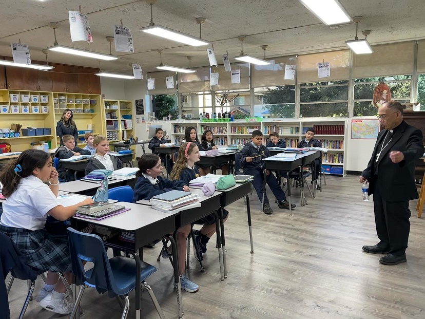St. Rita School Students Welcome Bishop Brian during his Catholic ...